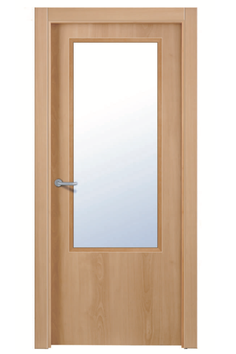 LISA door 2030x705x35 natural steamed beech with window